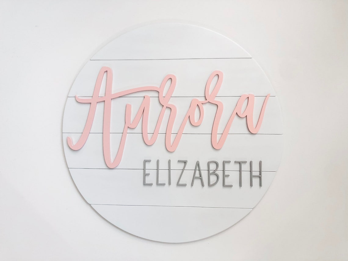 Baby Girl Name Sign for Nursery Nursery Name Sign Wooden | Etsy