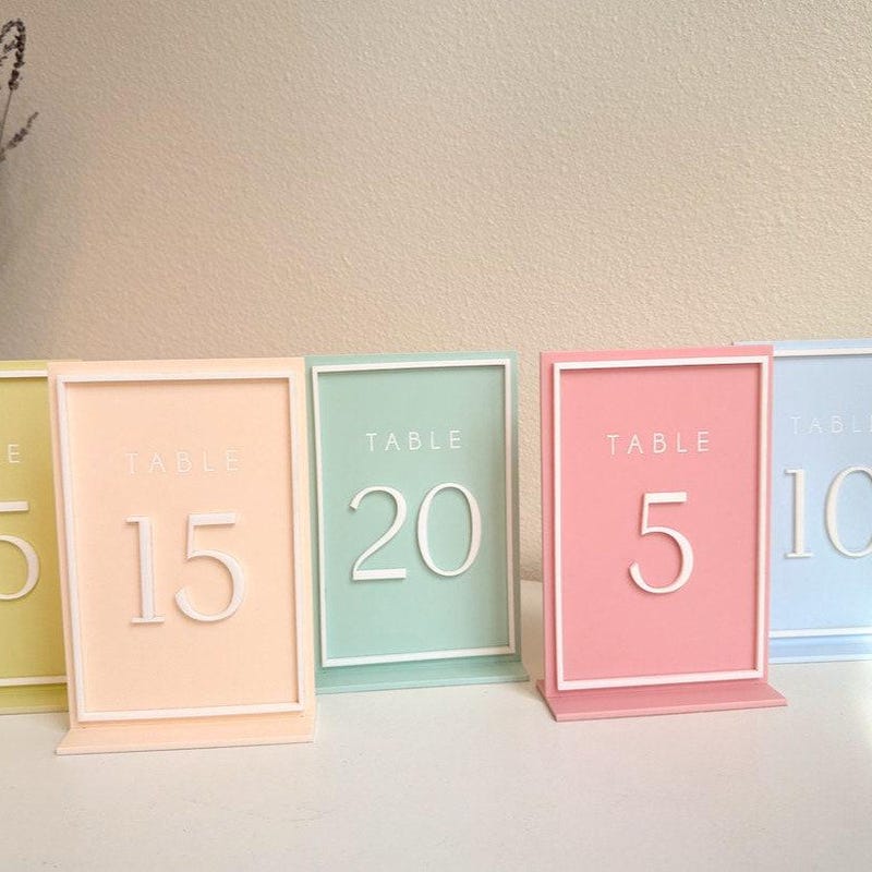 Acrylic Arch Table Number - Etsy