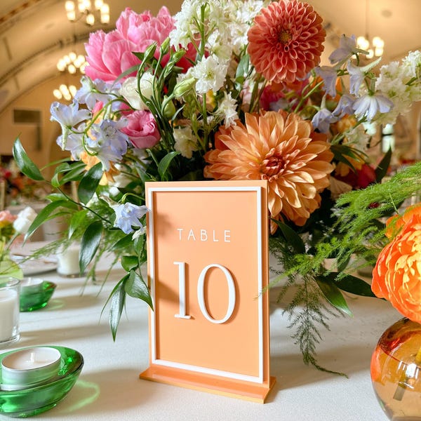 Acrylic Table Numbers, Arch Table Numbers, Wedding Table Numbers ...