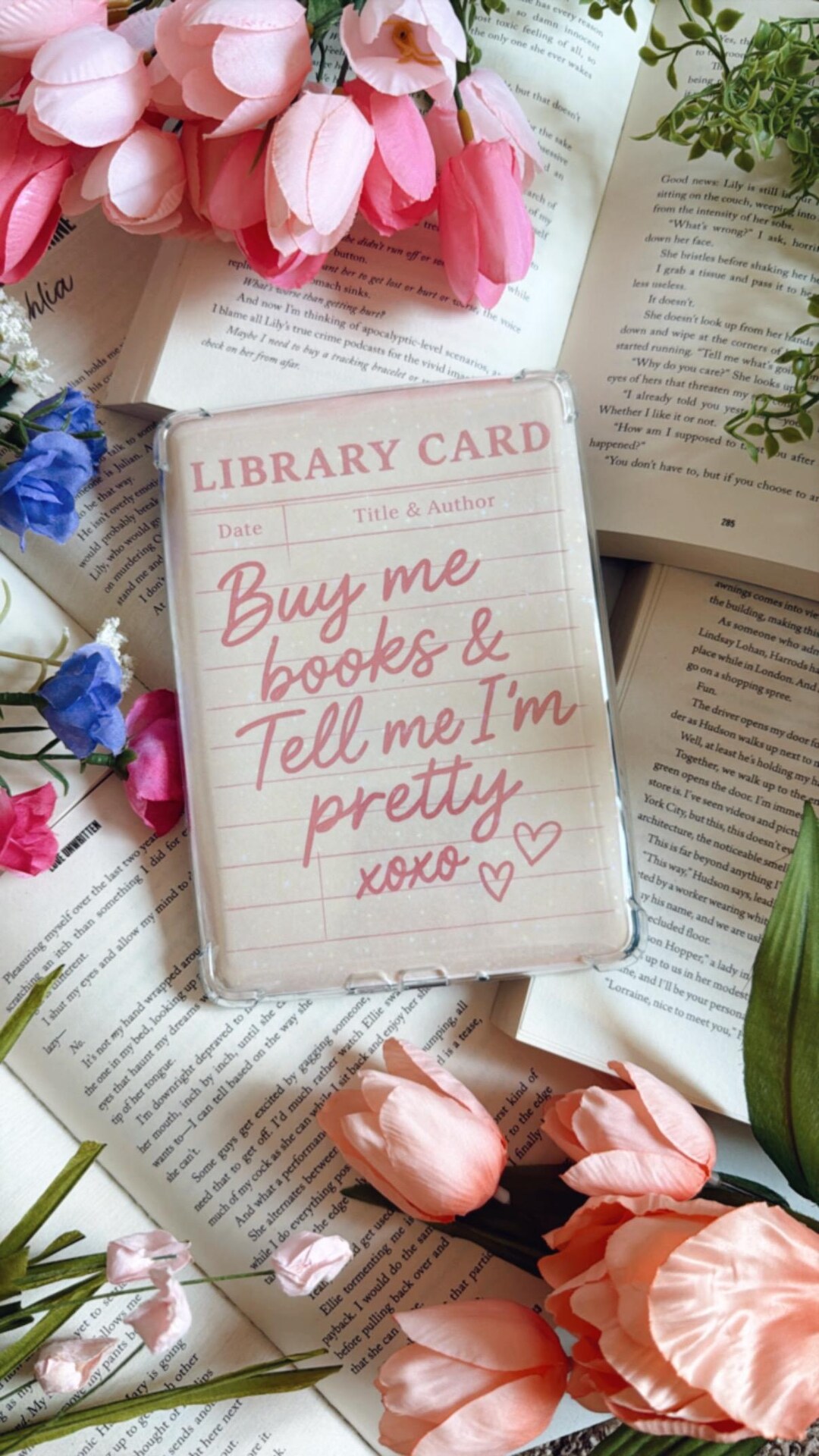 Holographic Vintage Buy Me Books Guest Check Kindle Insert,kindle ...