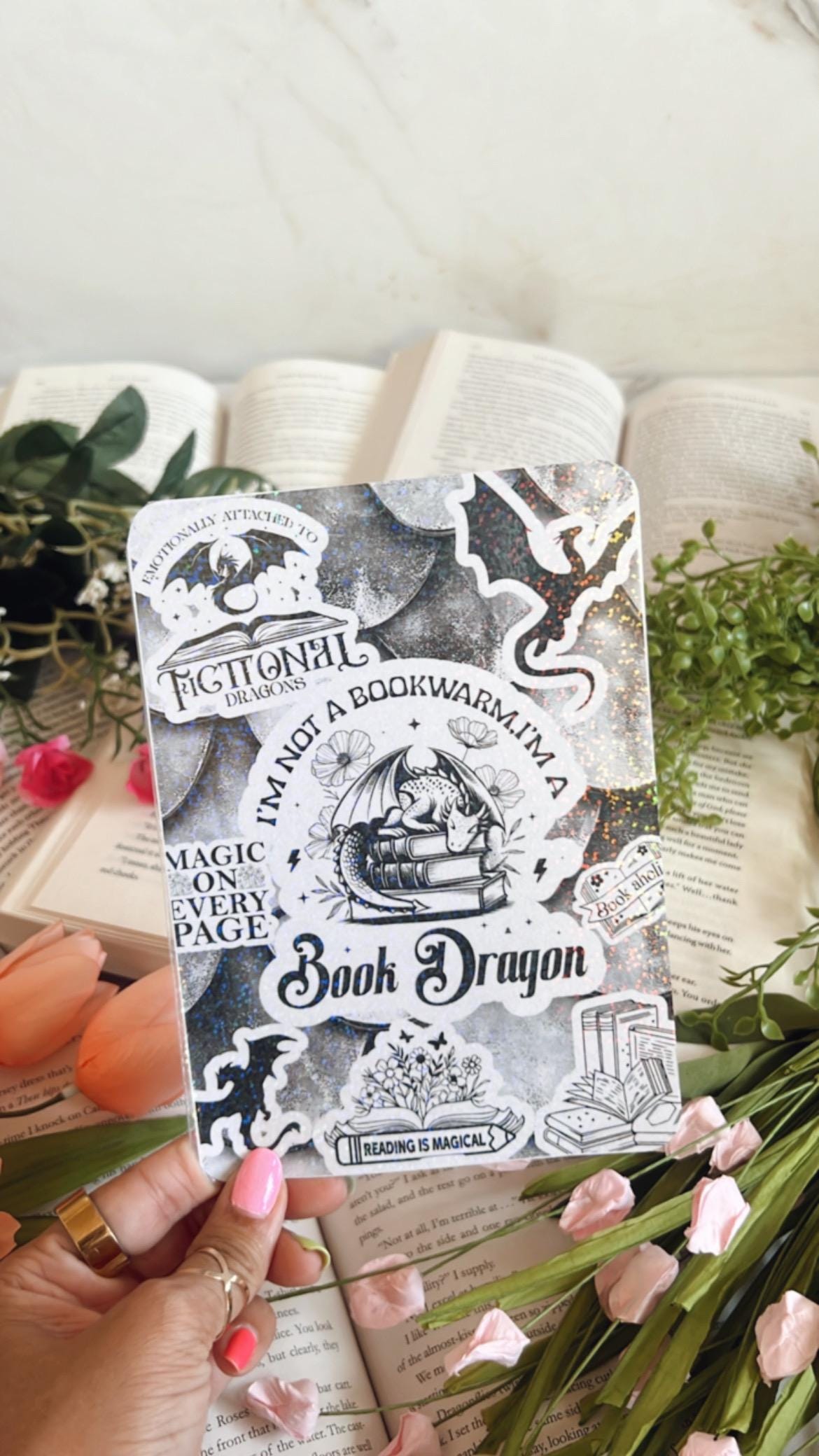 Holographic Dragon Sticker Fantasy Era Kindle Insert,kindle Paperwhite ...