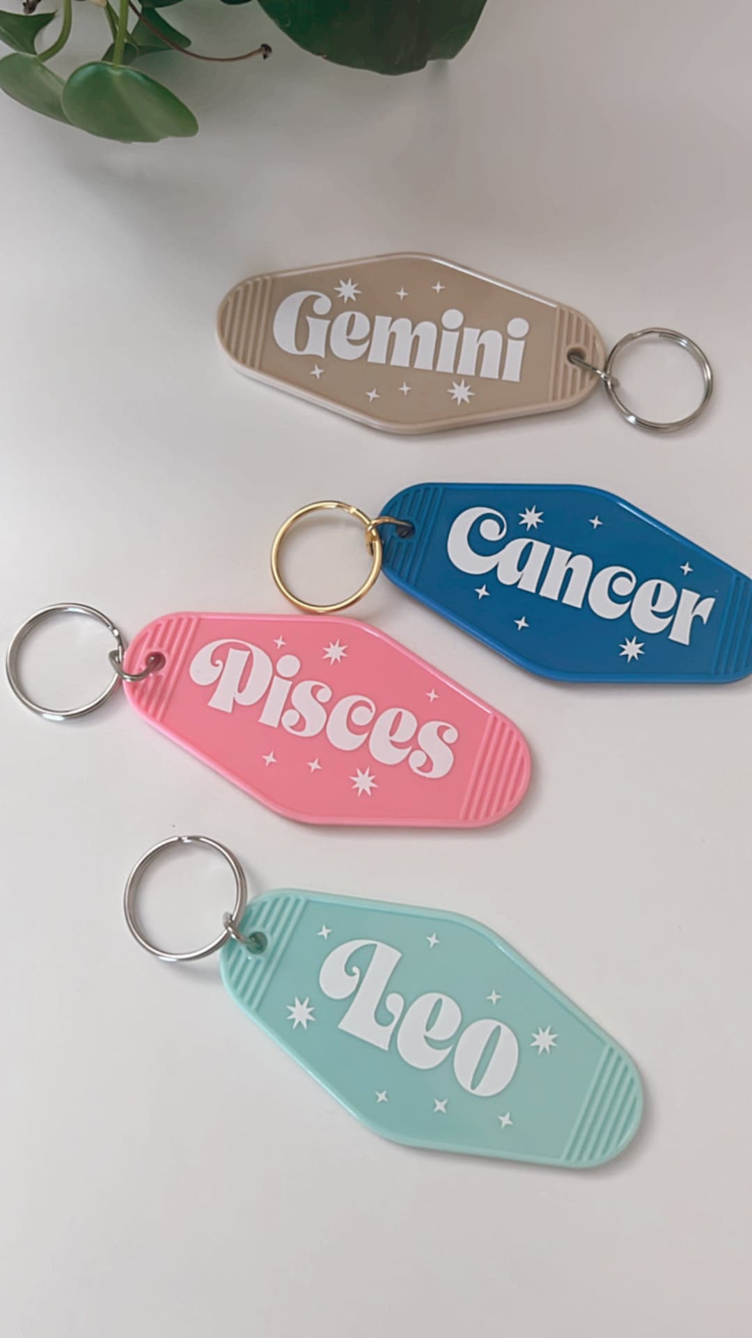 Zodiac Keychain,astrology Keychain Gift for Best Friend,zodiac Sign ...