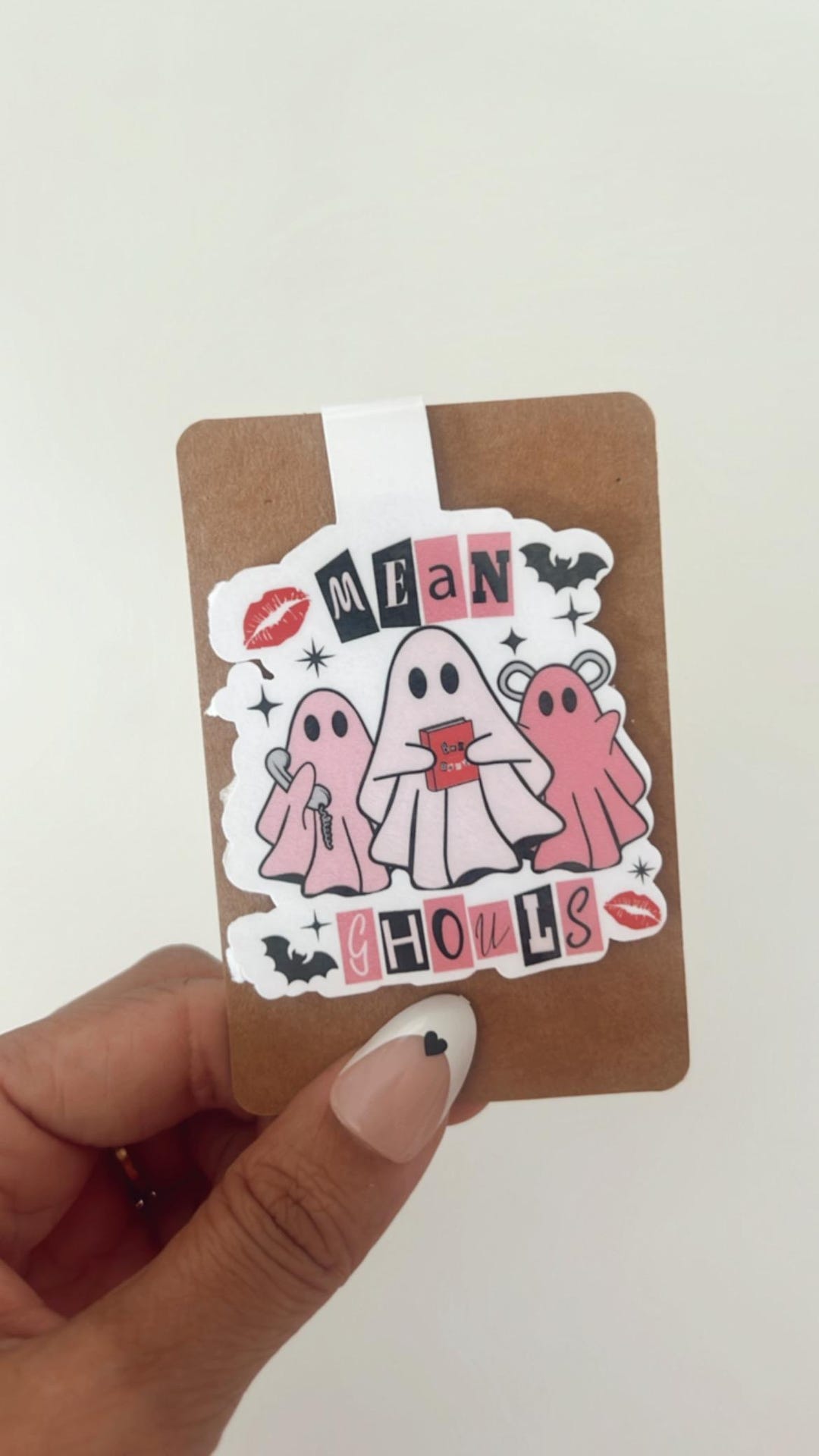 Mean Ghouls Magnetic Bookmark,mean Girls Halloween Bookmark,pink Mean ...