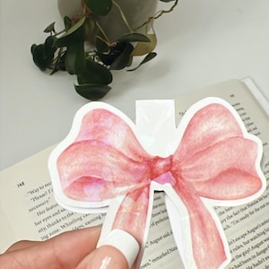 Girly Pink Bow Magnetic Bookmark,pink Bow Coquette Bookmark for Book ...
