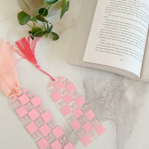 Checkered Bookmark,acrylic Checked Bookmark for Book Lovers,custom Name ...