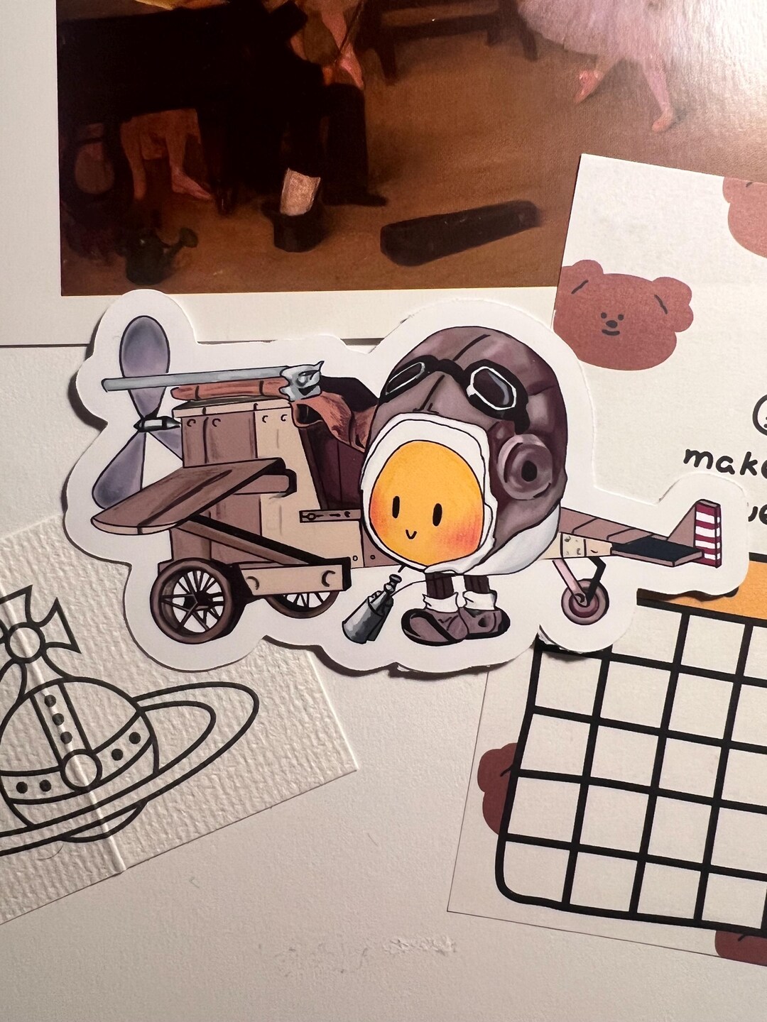 Airplane Pilot Eggie Sticker Jellycat Amuseable Inspired Stickers ...