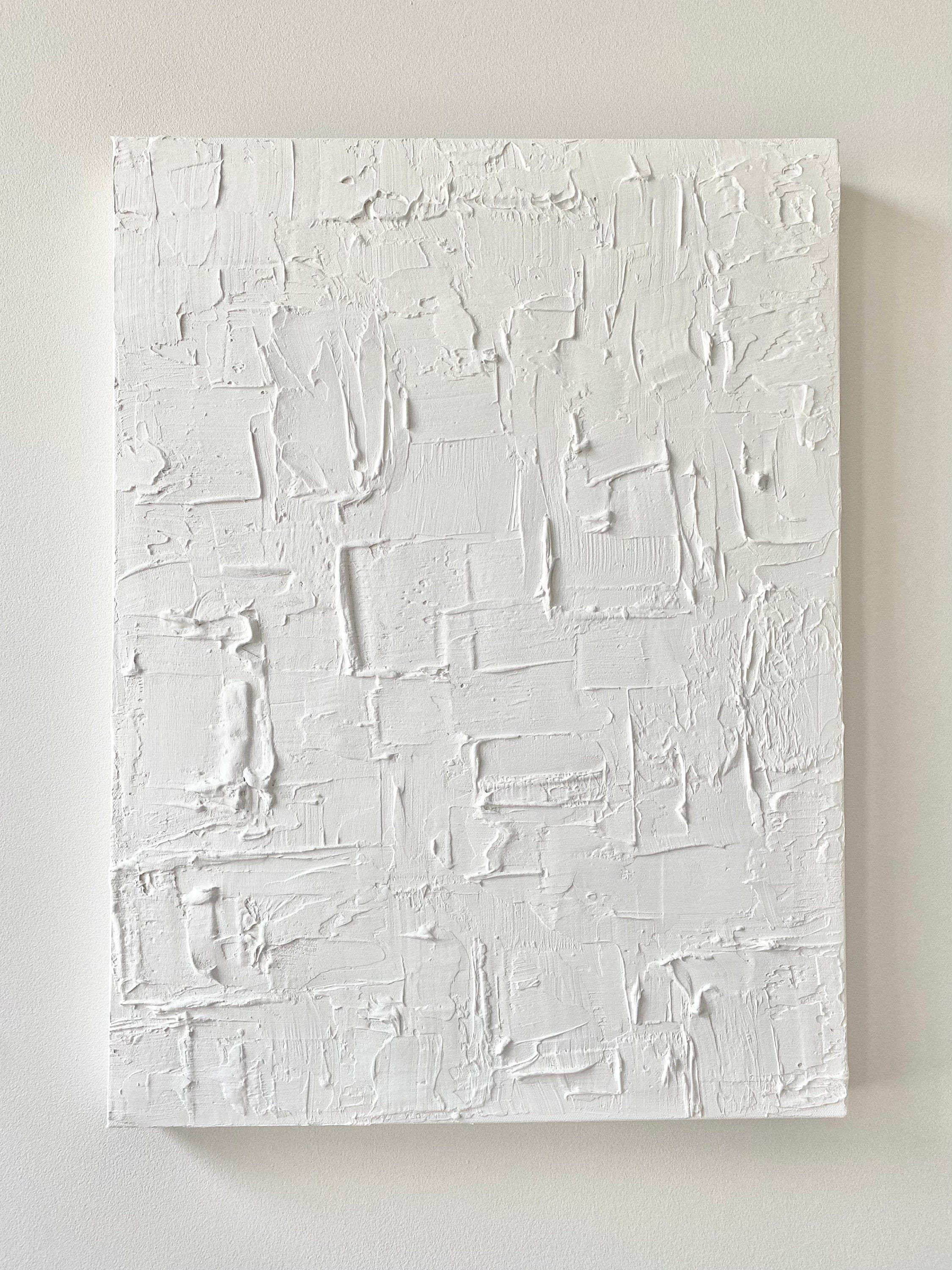 White Textured Canvas Wall Art Abstract White Wall Decor | Etsy