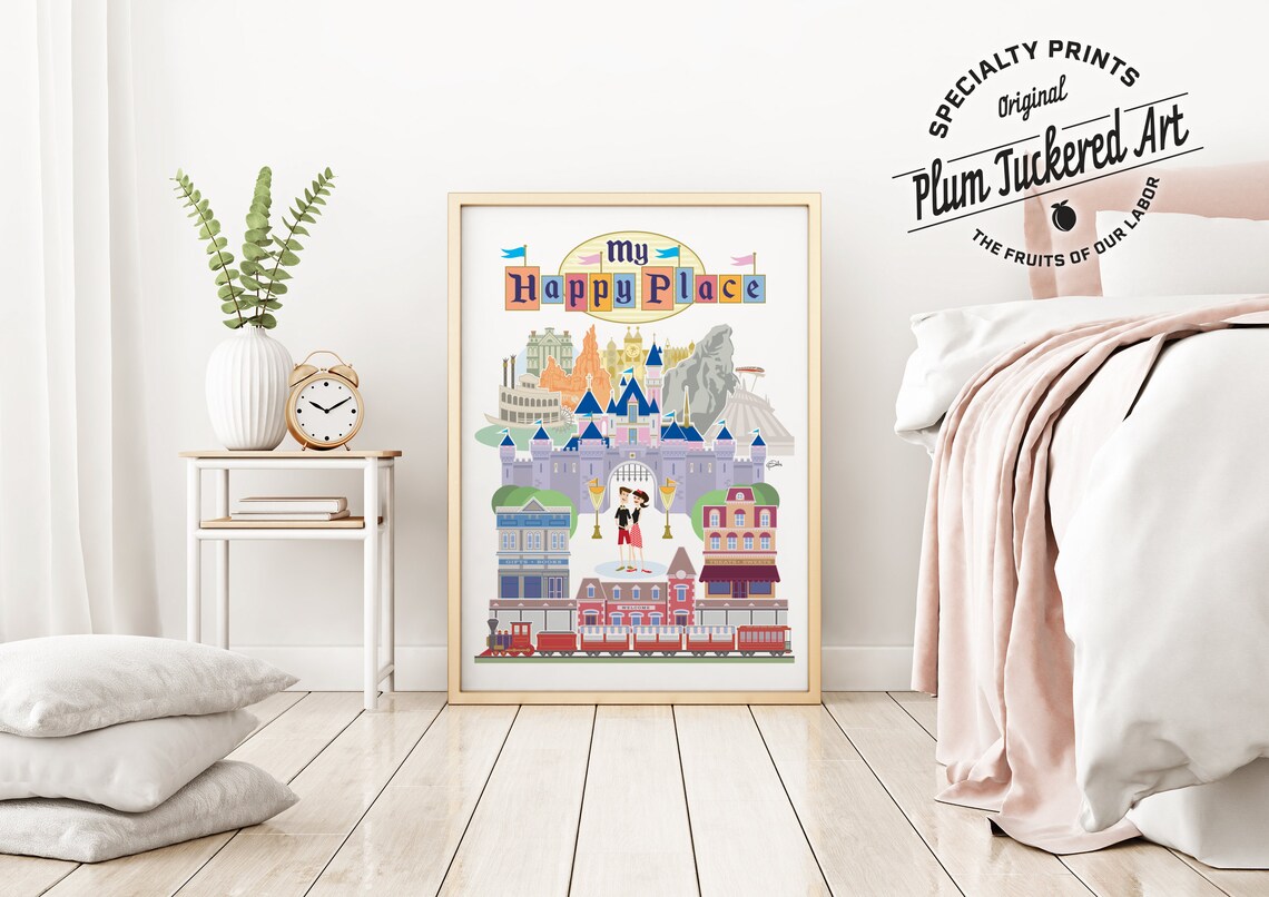 My Happy Place / INSTANT DOWNLOAD / Printable Wall Décor / Disneyland ...