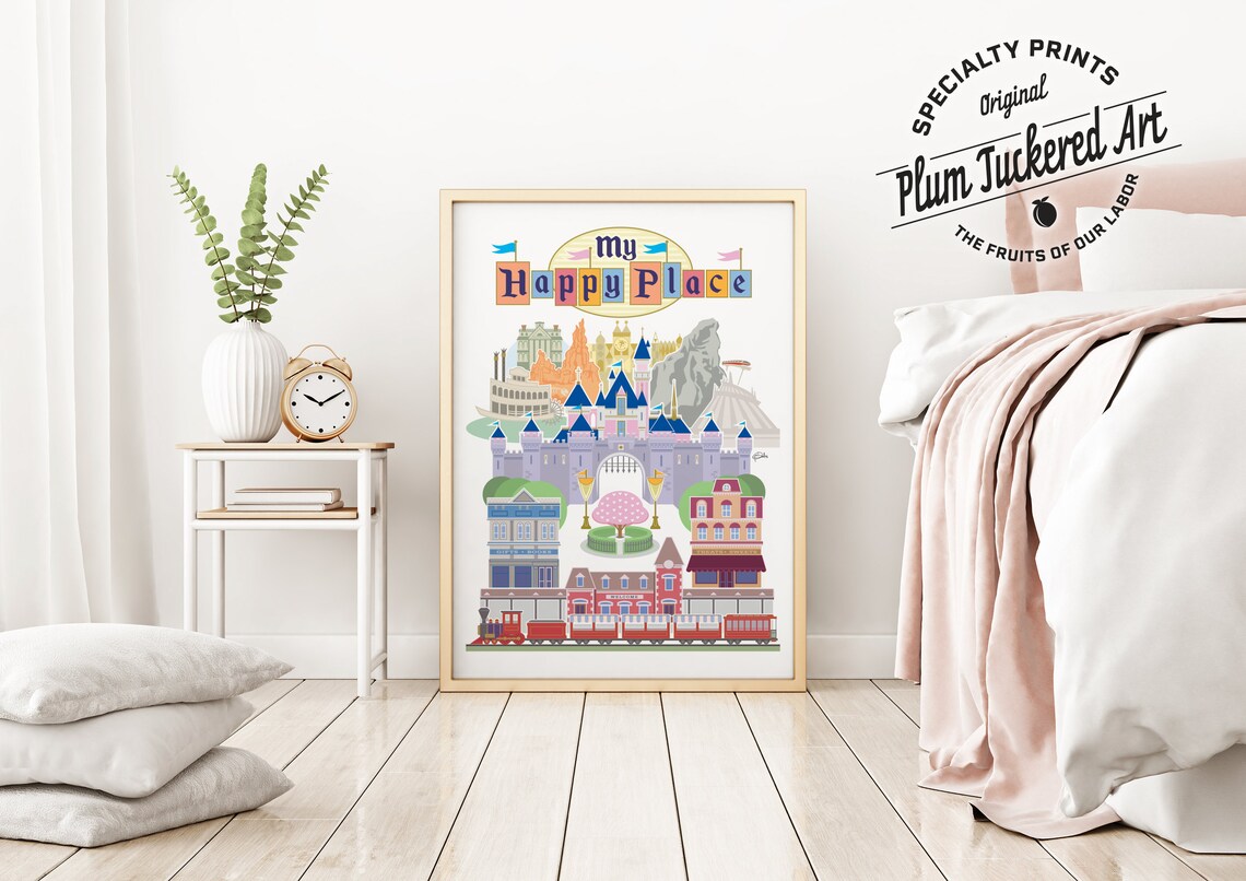 My Happy Place / INSTANT DOWNLOAD / Printable Wall Décor / Disneyland ...