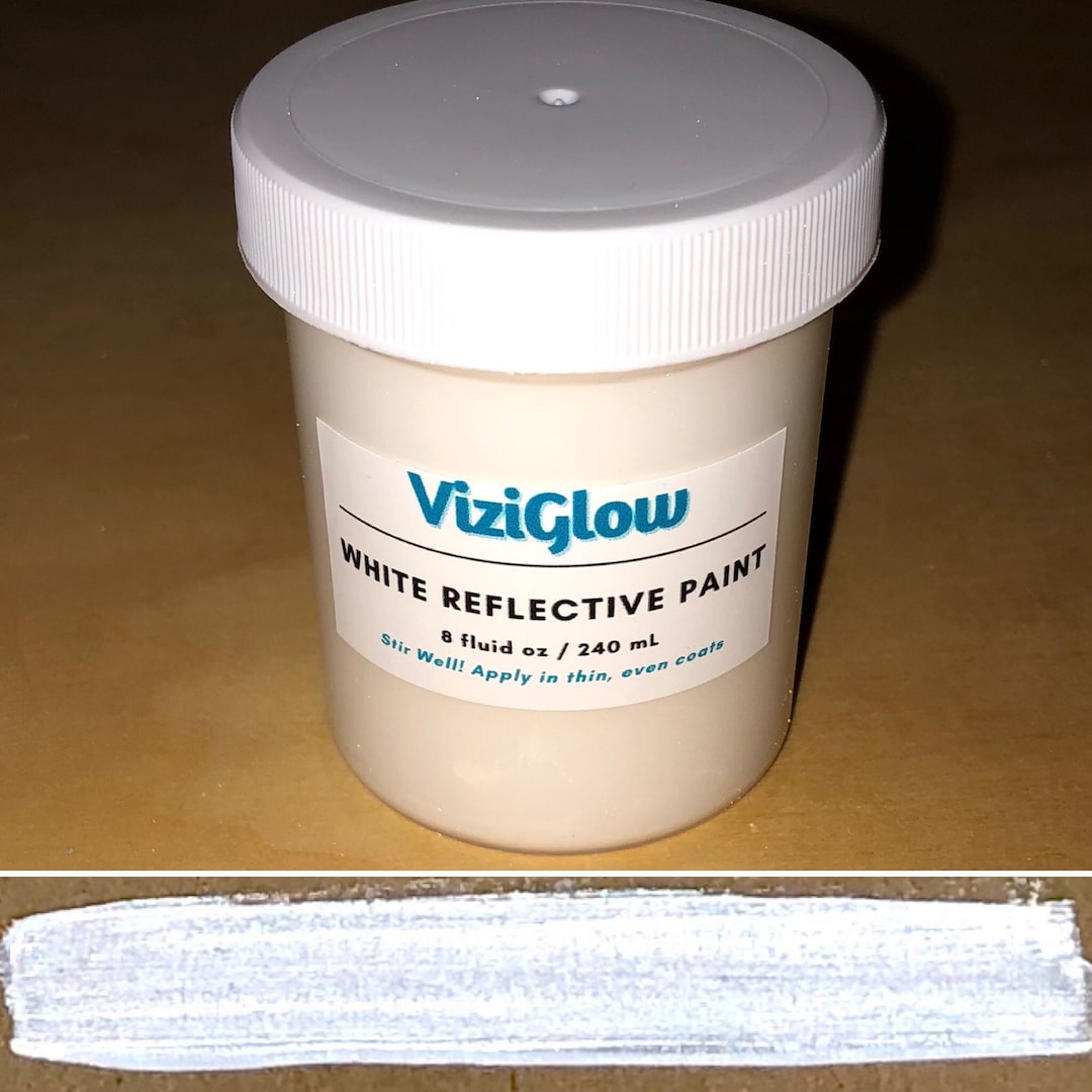 White Reflective Paint - 8 Oz - High-visibility, Reflective, Paint ...