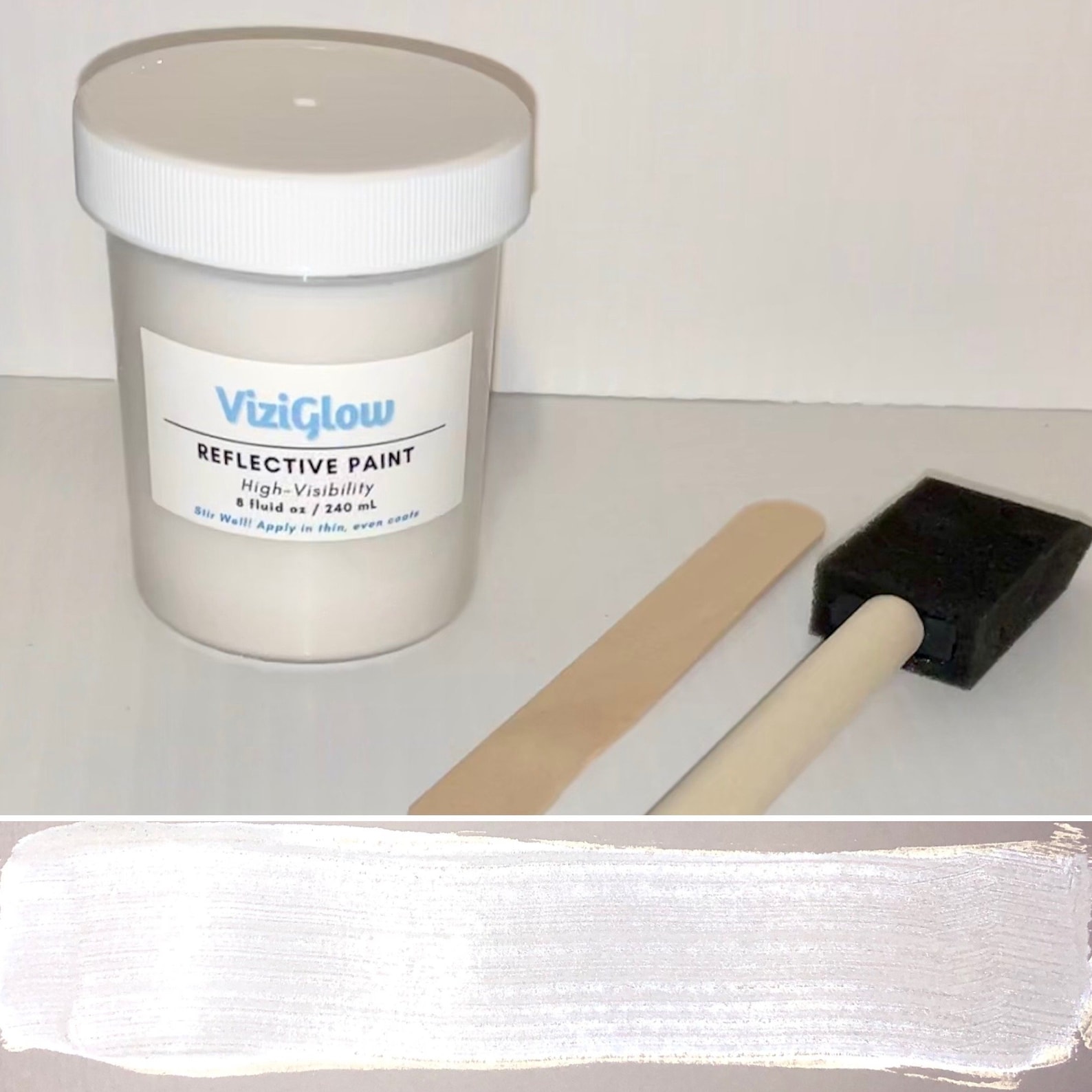 Reflective Paint - 8 Oz - High-visibility, Reflective, Paint Solution ...