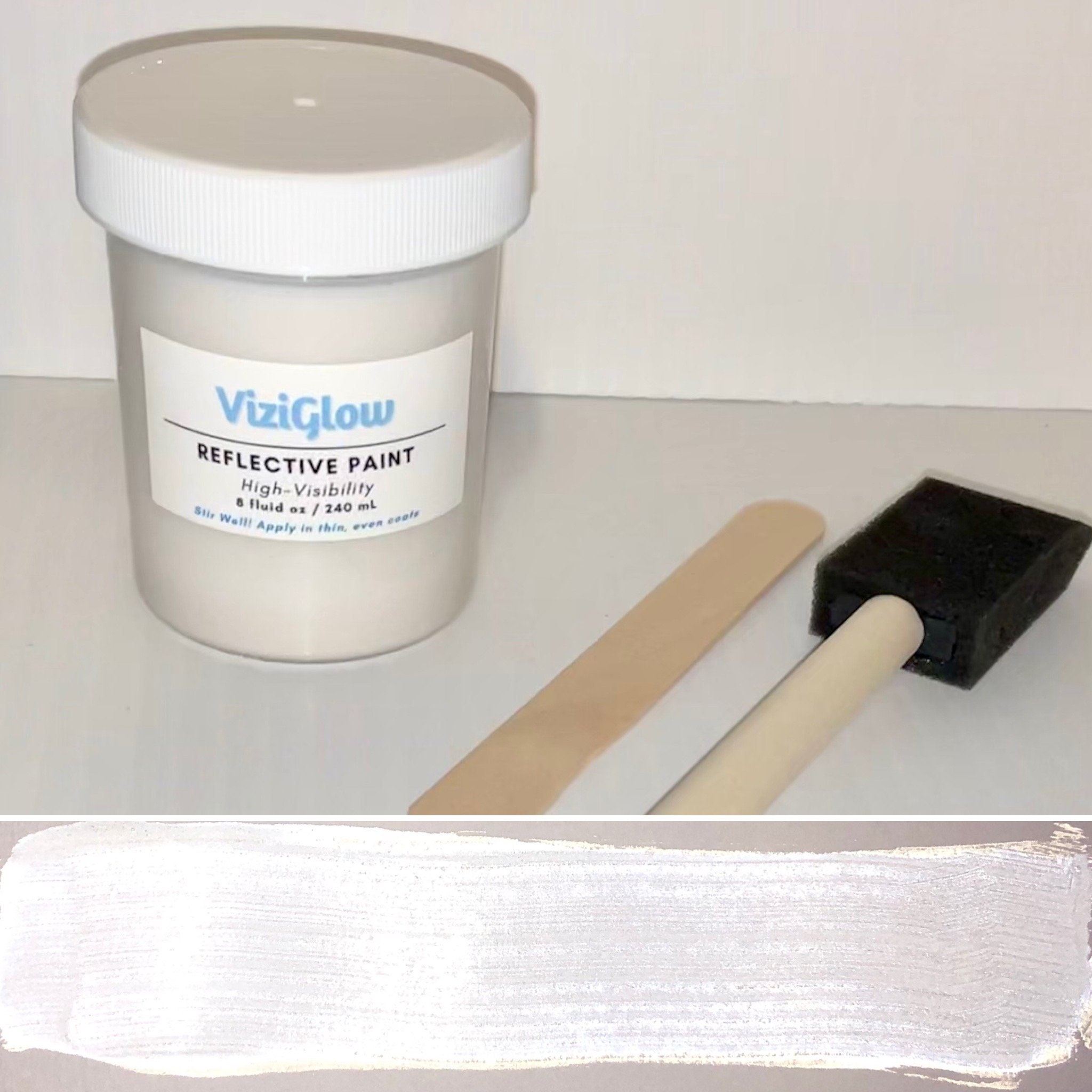 Standard Reflective Paint – 8 oz Reflective Coating with Clear Glass ...
