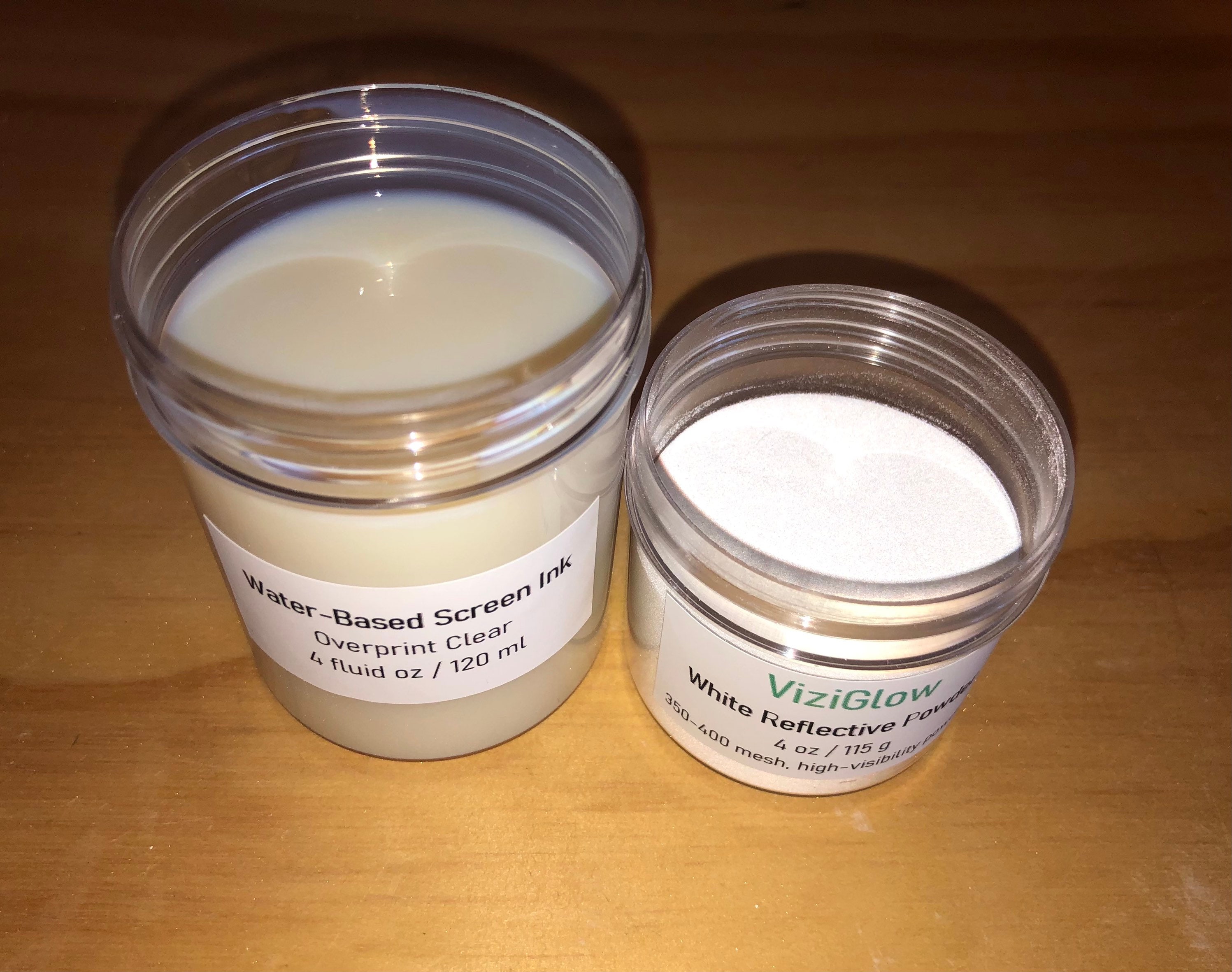 Reflective Screen-printing Ink Kit - White or Silver Reflective Powder ...