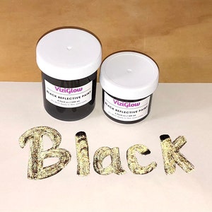 Black Reflective Paint - 8 Oz - High-visibility, Reflective, Paint ...