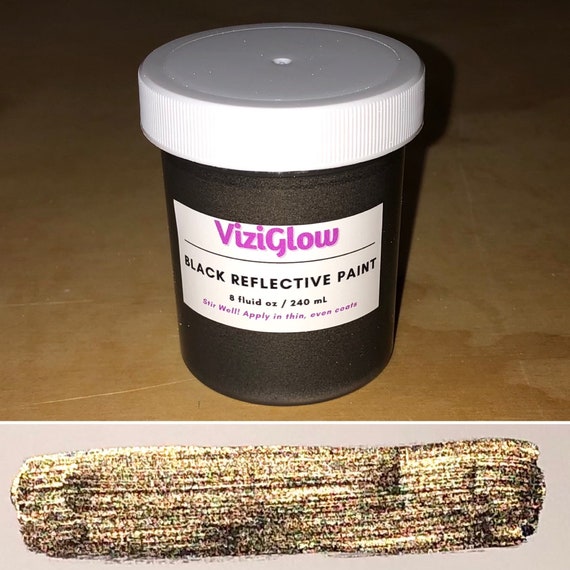 Black Reflective Paint 8 Oz High-visibility Reflective - Etsy