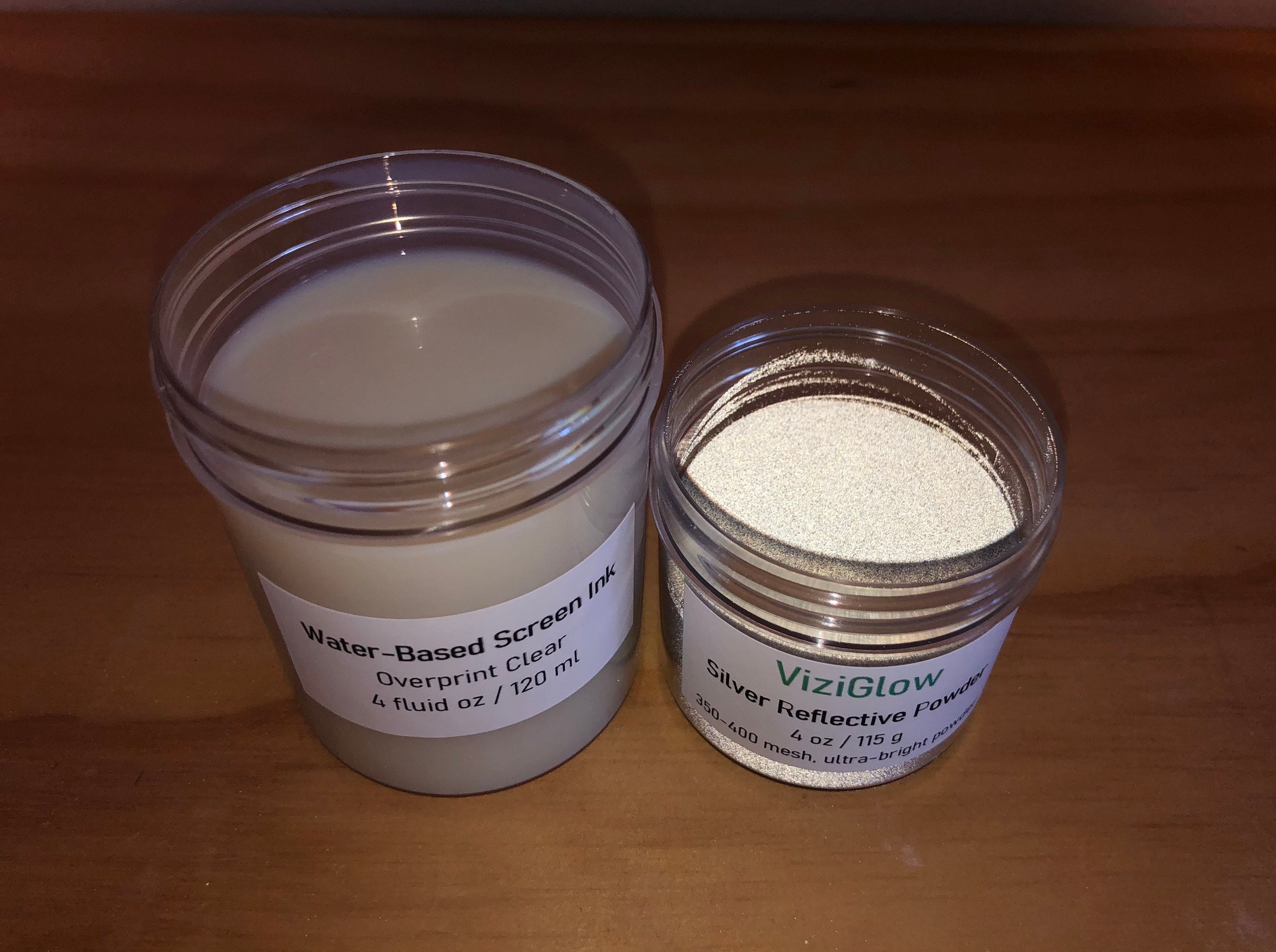 Reflective Screen-printing Ink Kit - White or Silver Reflective Powder ...