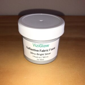 Silver Reflective Fabric Paint - 3 Oz - Ultra-bright, Silver/gray Paint ...
