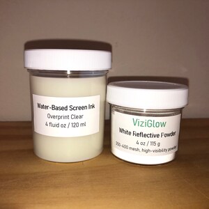 Reflective Screen-printing Ink Kit - White or Silver Reflective Powder ...