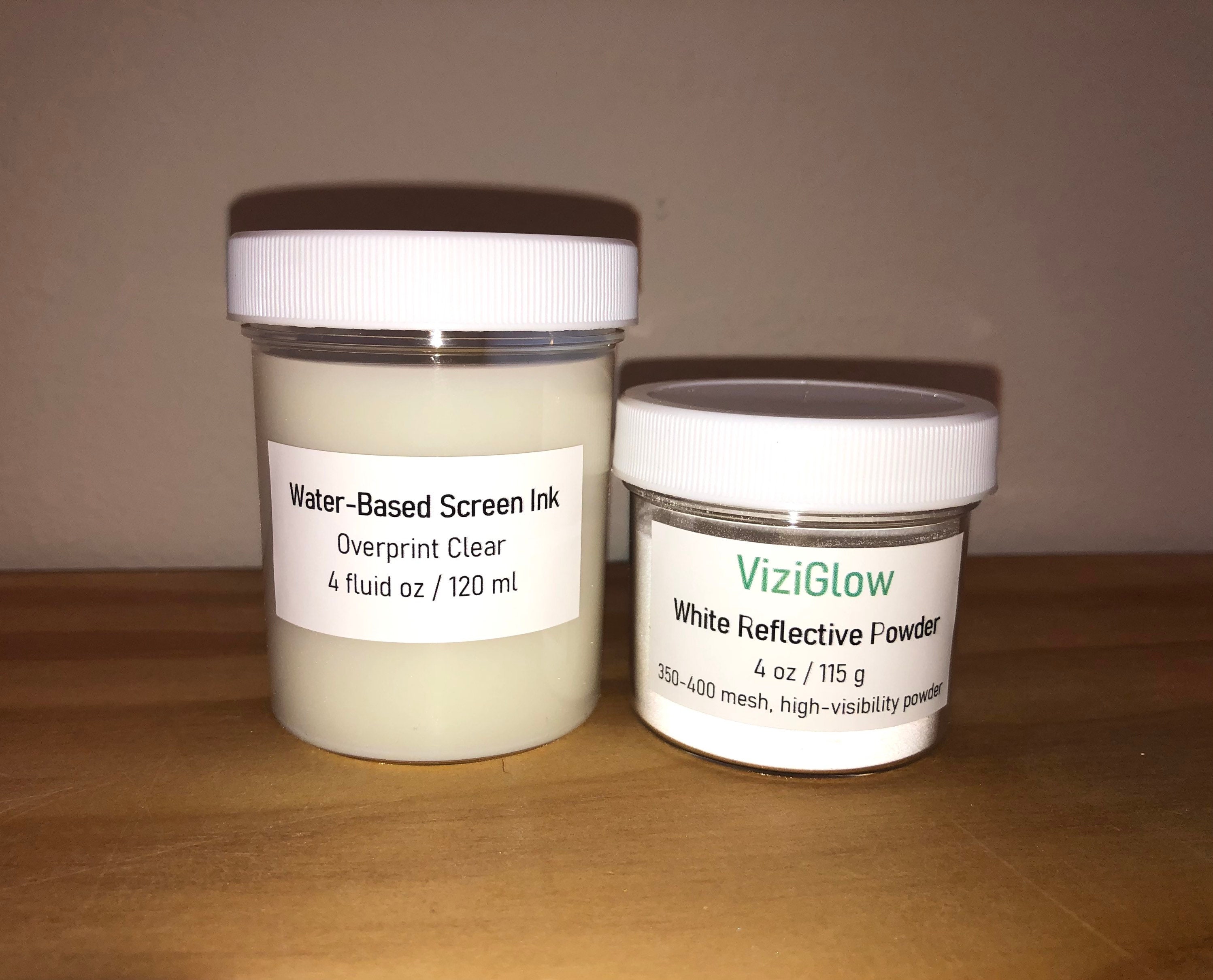 Reflective Screen-printing Ink Kit - White or Silver Reflective Powder ...