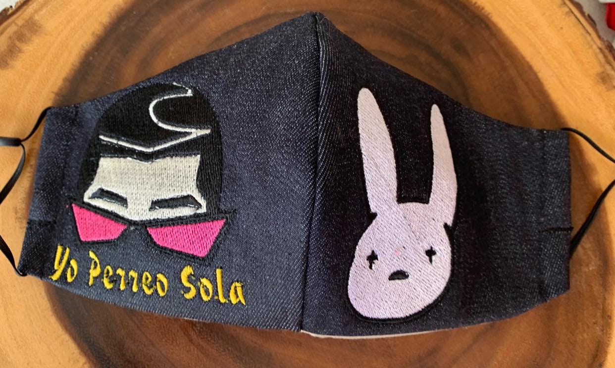 BAD BUNNY Face Mask - Etsy