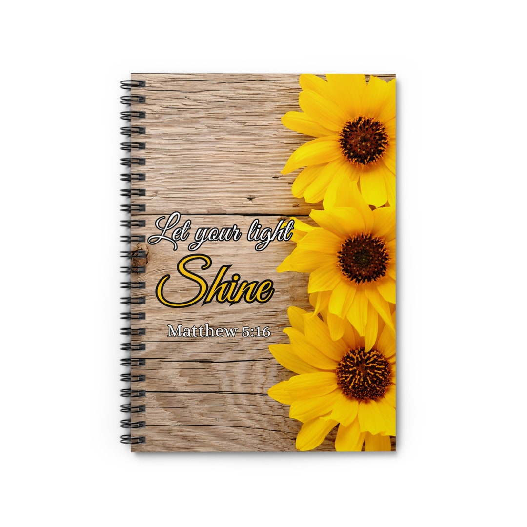 Let Your Light Shine Spiral Notebook - Ruled Line - Etsy