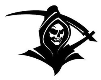 Grim Reaper Vinyl Decal - Etsy