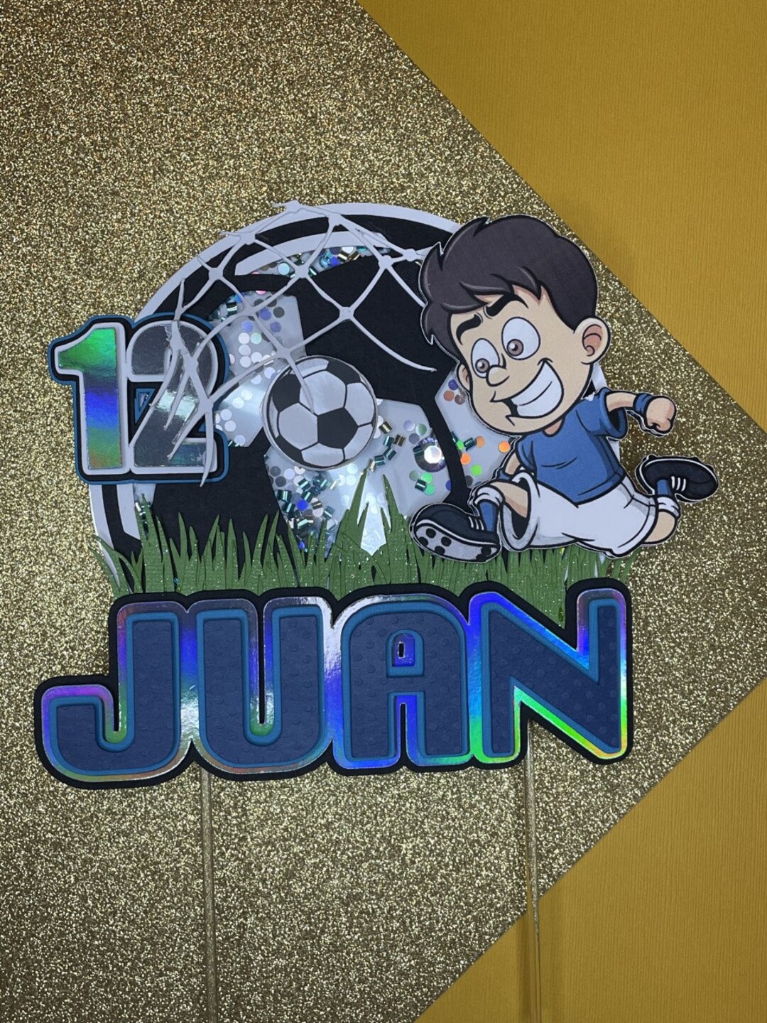 Soccer Motif Caketopper. Digital Cut File for Cameo .studio - Etsy