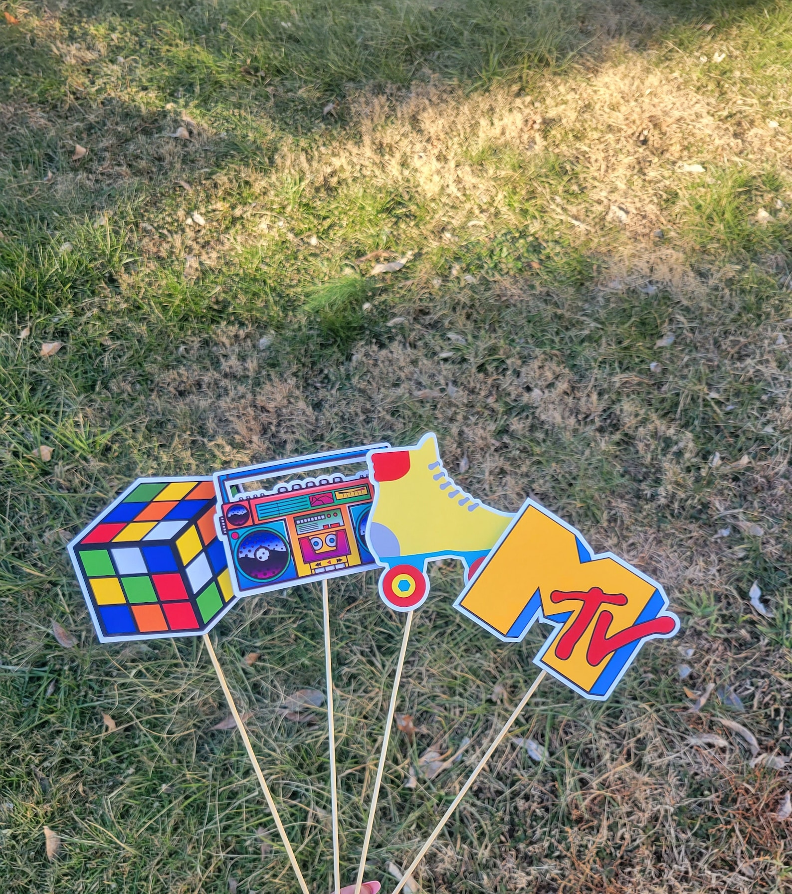 80s 90s Themed Neon Centerpiece Sticks - 80s Party Decorations - 80s ...