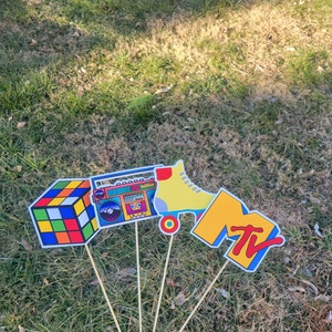 80s 90s Themed Neon Centerpiece Sticks - 80s Party Decorations - 80s ...