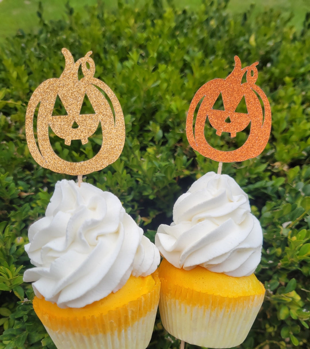 Pumpkin Cupcake Topper, Fall Party Decor, Fall Cake Decoration, Fall ...