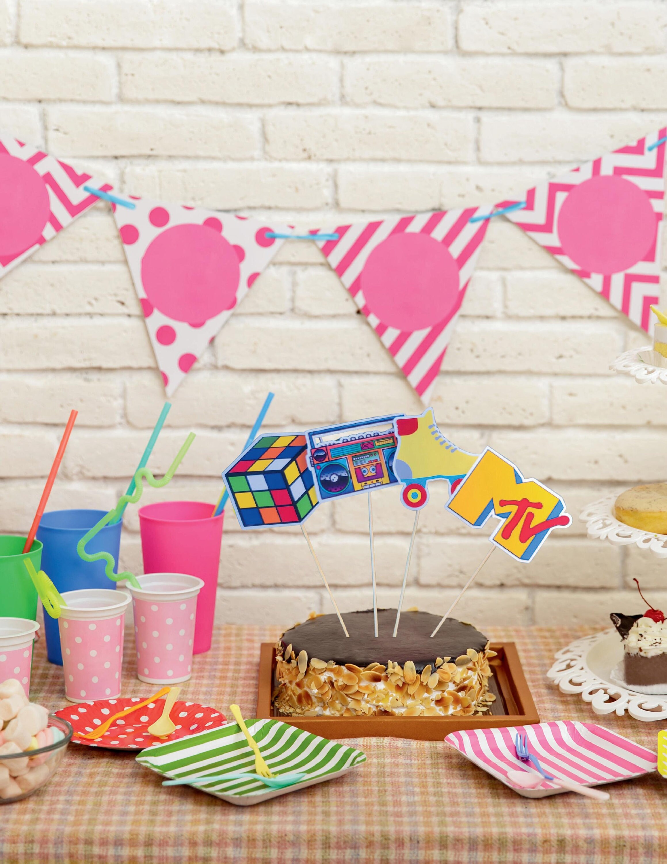 80s 90s Themed Neon Centerpiece Sticks - 80s Party Decorations - 80s ...
