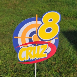 Target Cake Topper Personalized Dart Gun Cake Topper Boys - Etsy