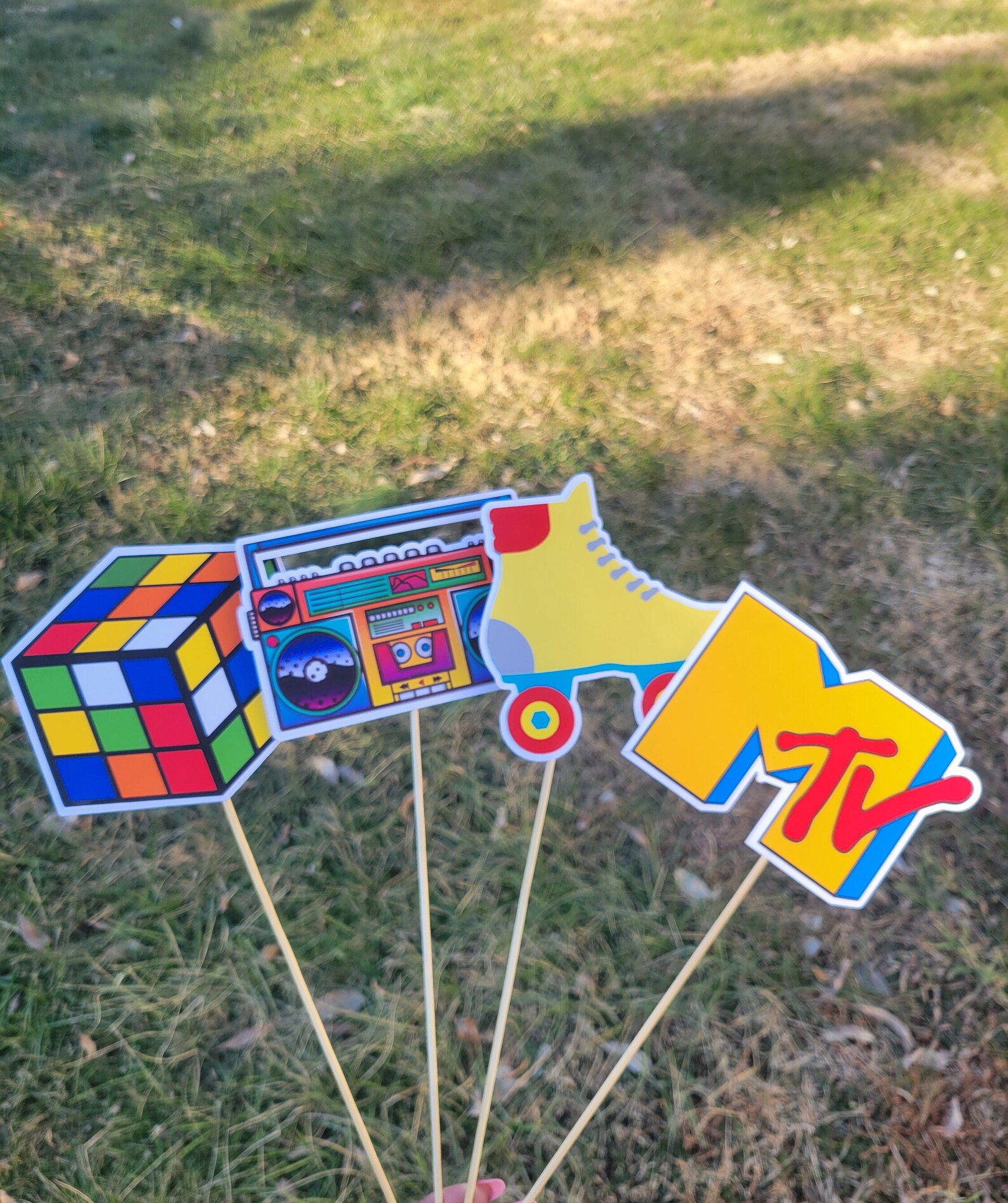 80s 90s Themed Neon Centerpiece Sticks - 80s Party Decorations - 80s ...