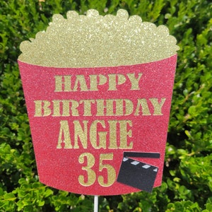 Movie Cinema Night Clapboard Director Cake Topper Birthday Movie Night ...