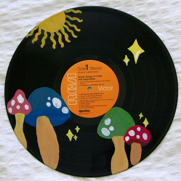 Painted Vinyl Record - Etsy