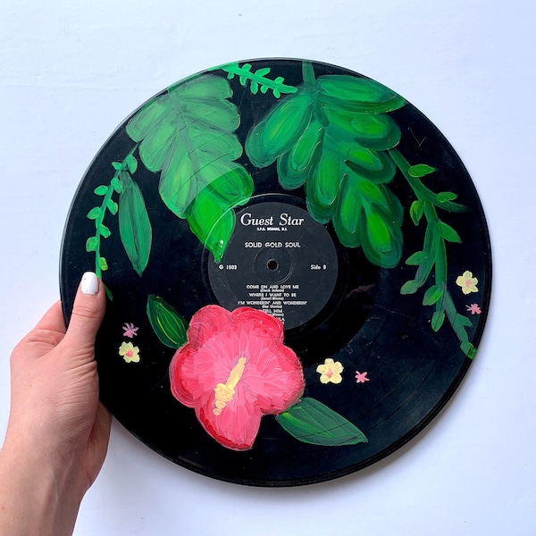 Painted Record - Etsy