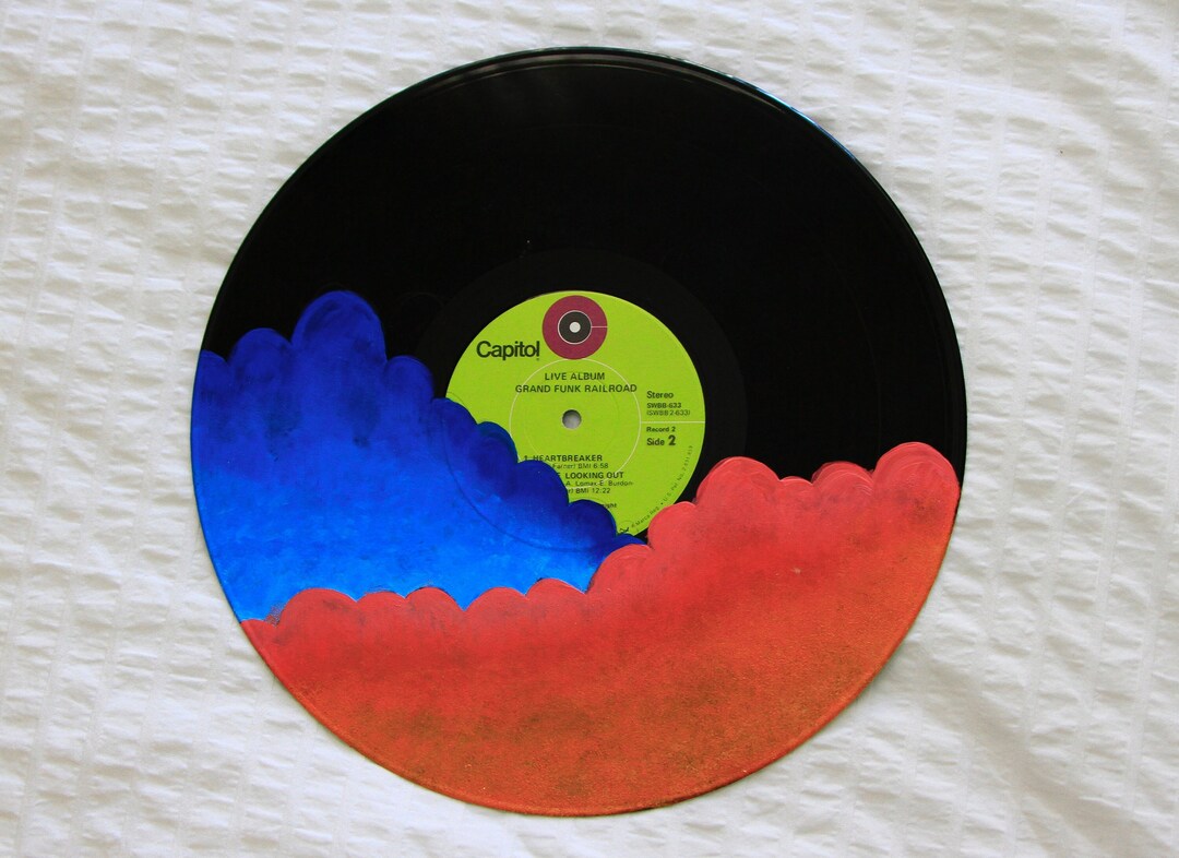 Aura Clouds / Evil Eye Painted Record Both Sides Hand Painted Vinyl ...