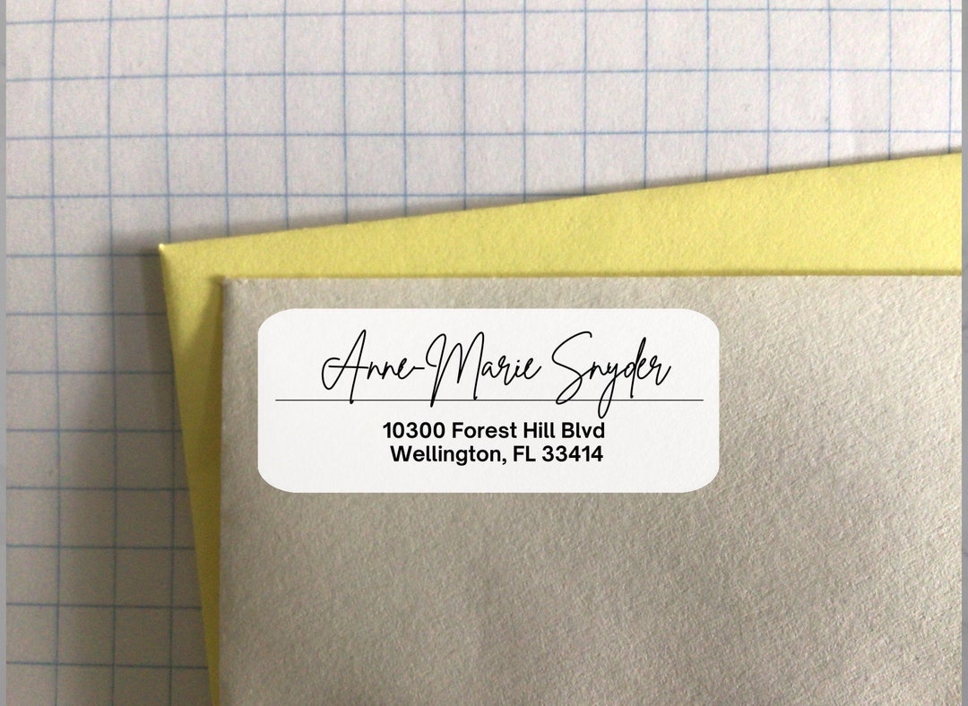 Personalized Return Address Labels, Custom Mailing Stickers - Etsy