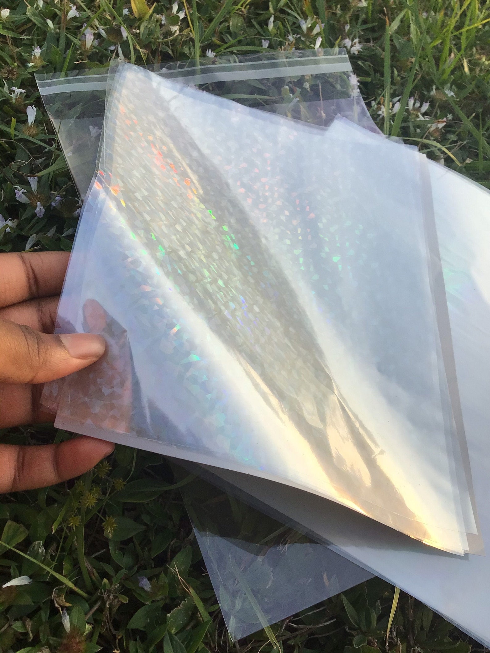 8 Sheets Holographic Sticker Overlay Holographic lamination | Etsy