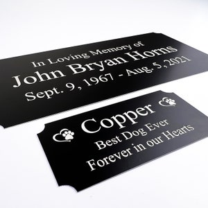 Engraved Metal Plate, Dura Black Aluminum, Outdoor Grade Plaque ...