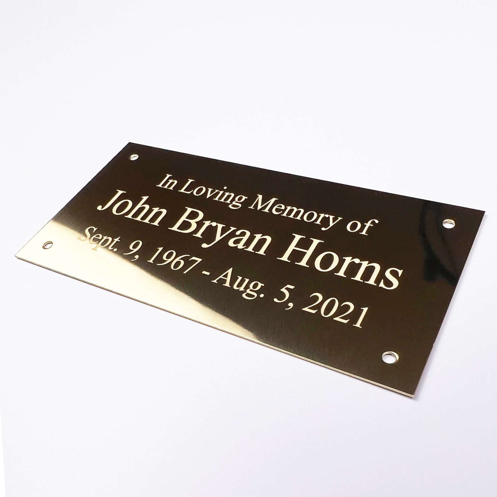 Bright Brass Engraved Plate Engraving Customized Metal Name Plate ...