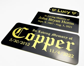 1x4 Custom Engraved Square Corner Black Brass Plate Picture - Etsy