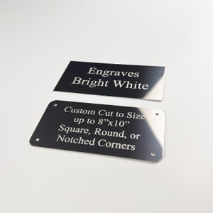 Engraved Silver Plate, Bright Silver Aluminum Plaque Engraving Trophy ...