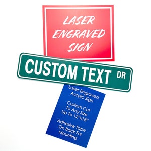 Plastic Sign Custom Outdoor Sign for Home Weather Resistant Plaque ...