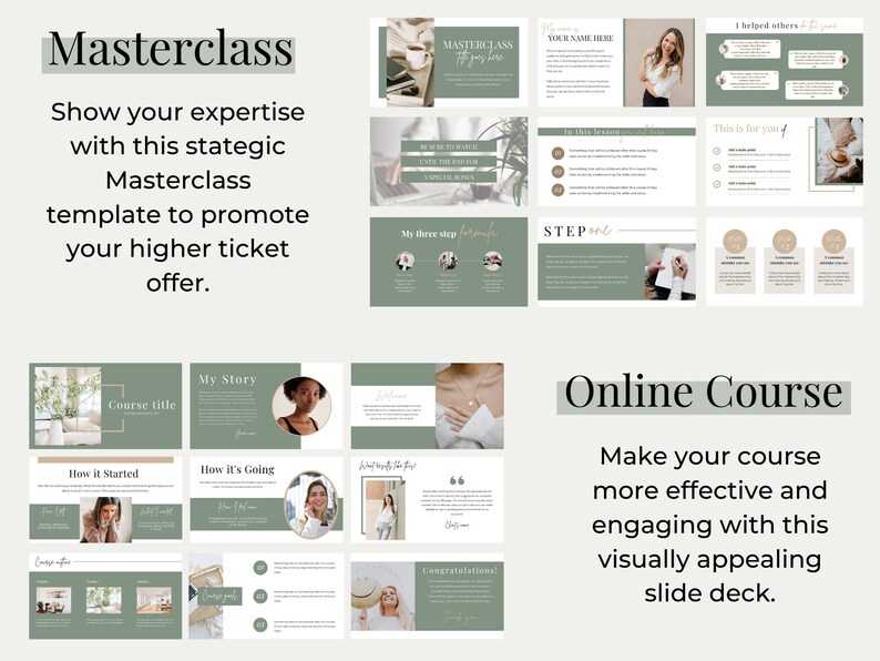 Course Creator Template Bundle Editable Canva Templates - Etsy