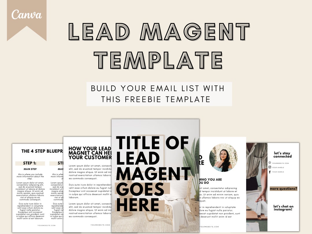 Ebook Lead Magnet Template, Done for You Lead Magnet, Lead Magnet Canva ...