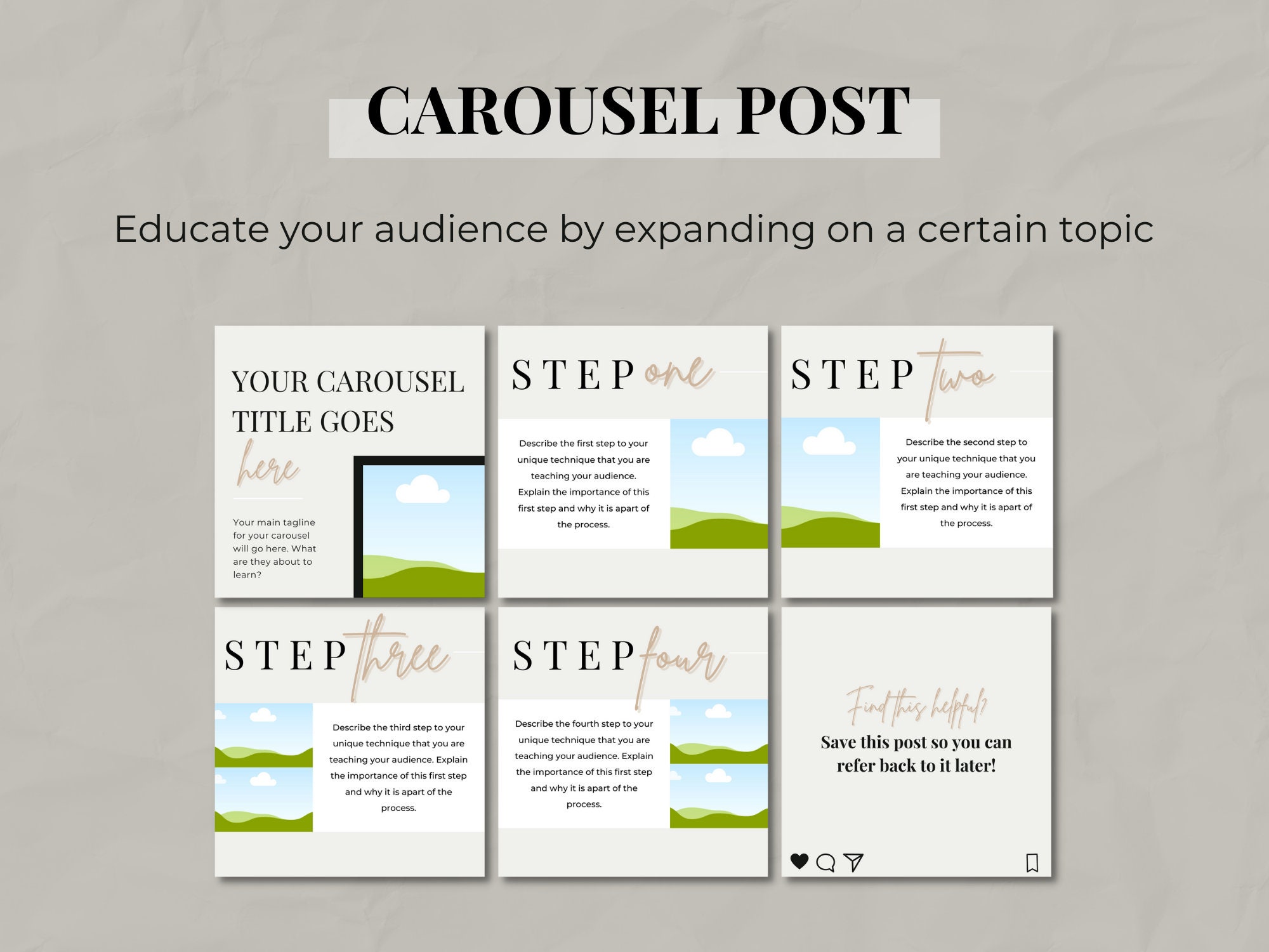 Online Course Instagram Template, Course Marketing Template, Online ...