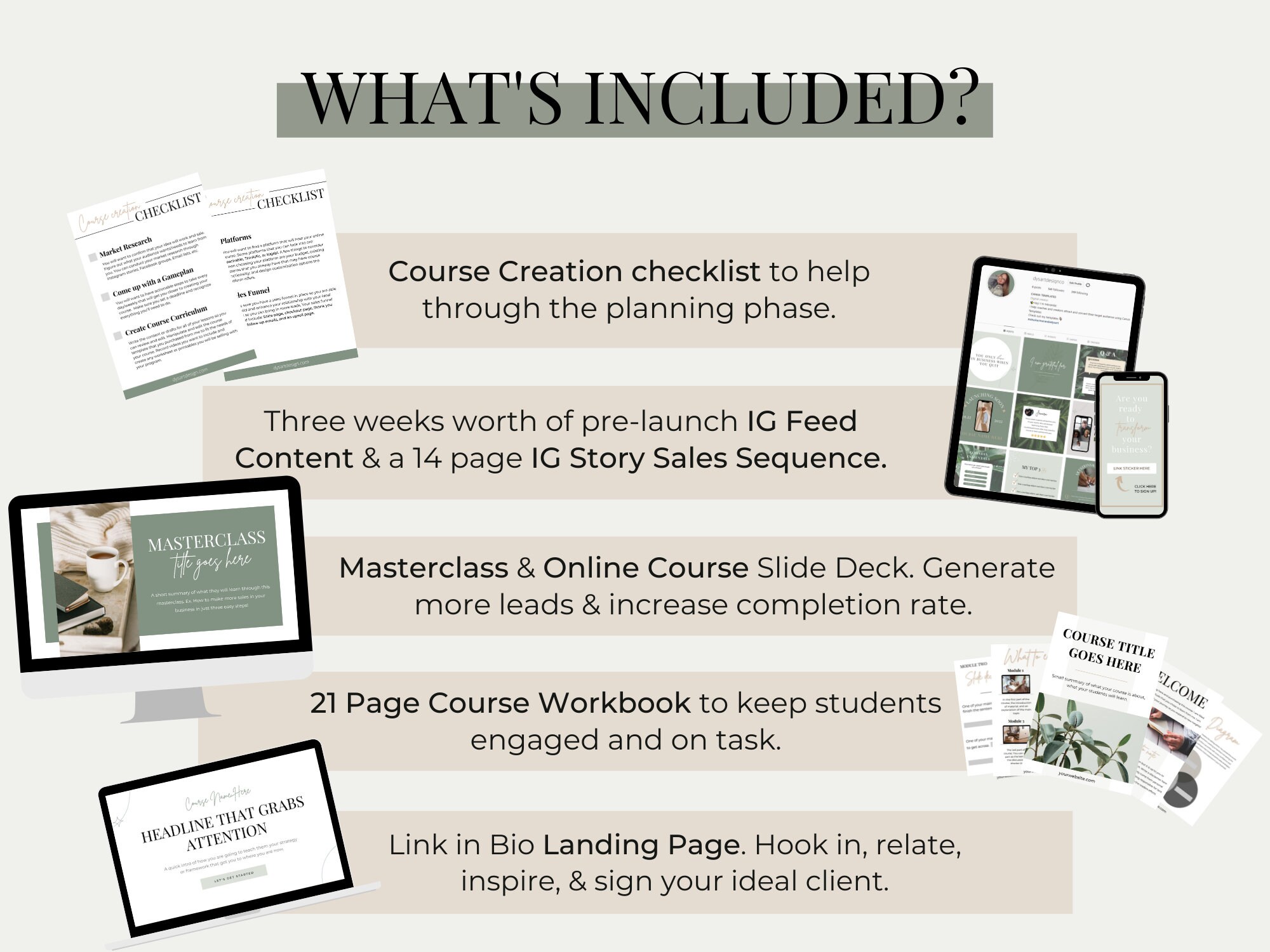 Course Creator Template Bundle Editable Canva Templates - Etsy