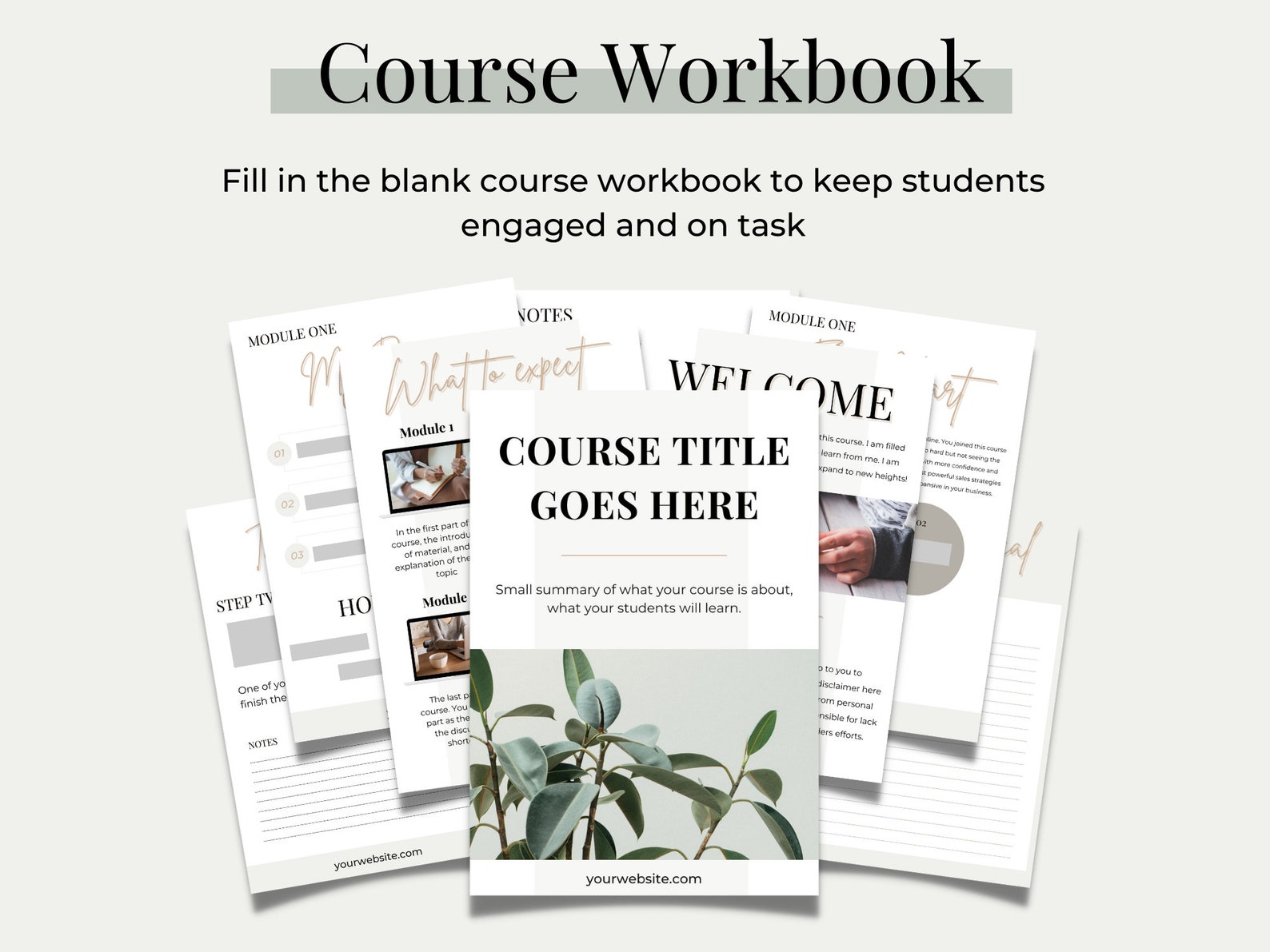 Course Creator Template Bundle Editable Canva Templates - Etsy