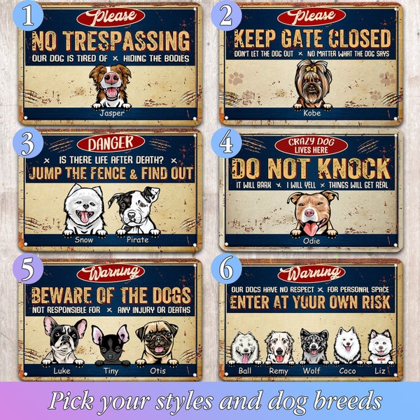 Funny Dog Warning Sign - Etsy